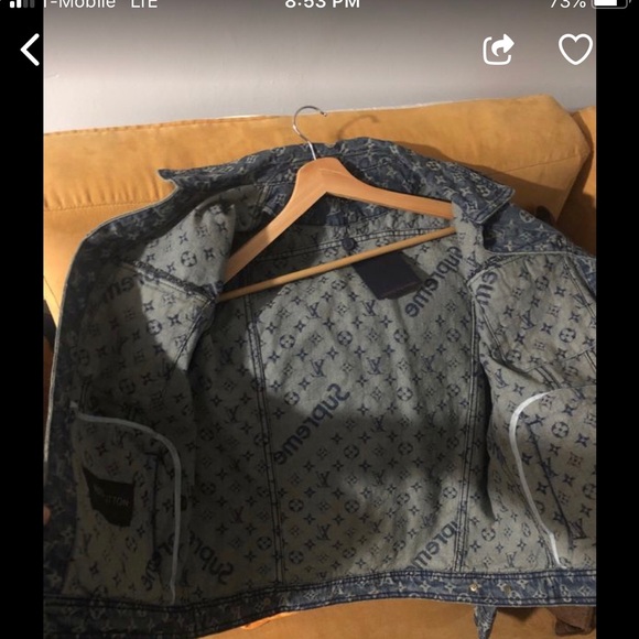 Louis Vuitton | Jackets & Coats | Supreme X Louis Vuitton Denim Jean ...